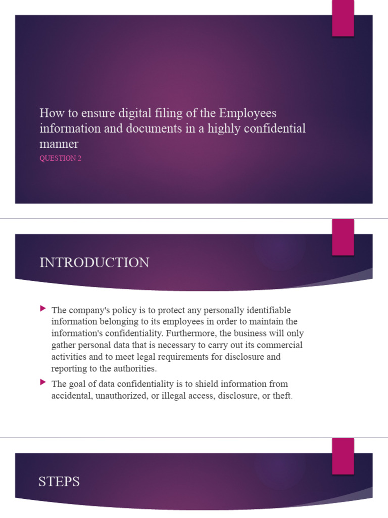 How To Ensure Digital Filing of The Employees | PDF