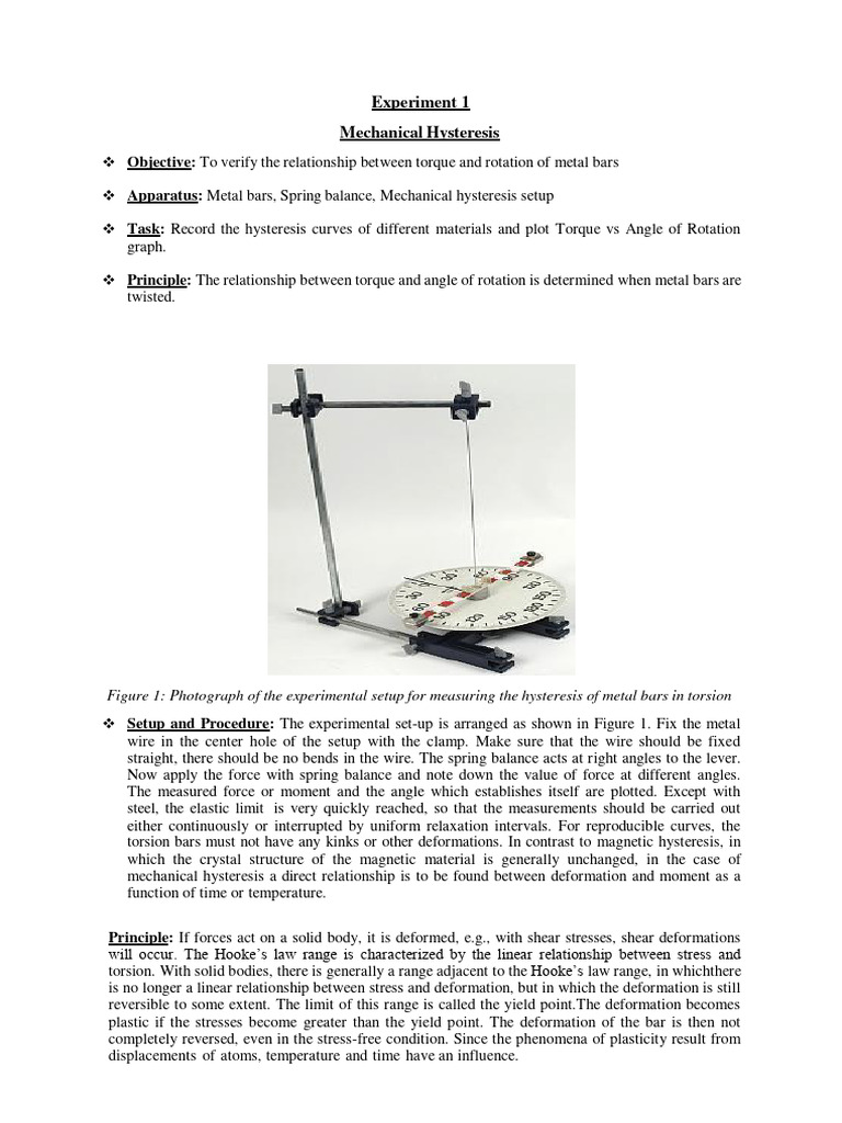 Mechanical Hysteresis | Download Free PDF | Deformation (Engineering ... Mechanical Hysteresis | Download Free PDF | Deformation (Engineering ...