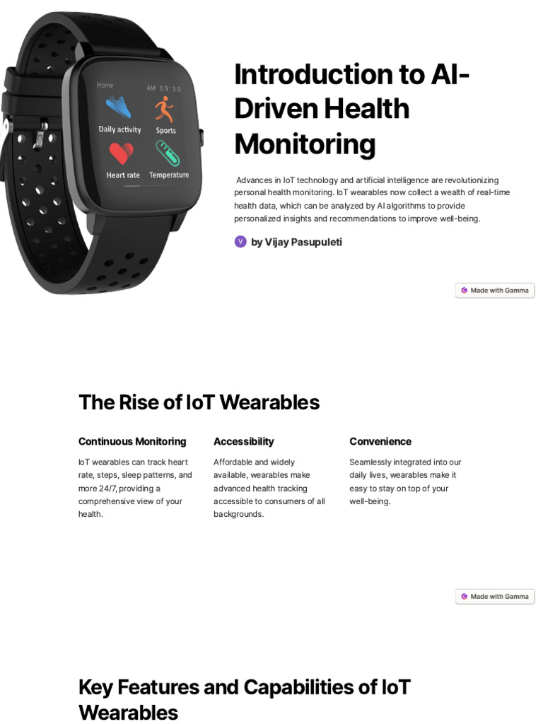 Introduction To AI Driven Health Monitoring | PDF | Wearable Technology ...