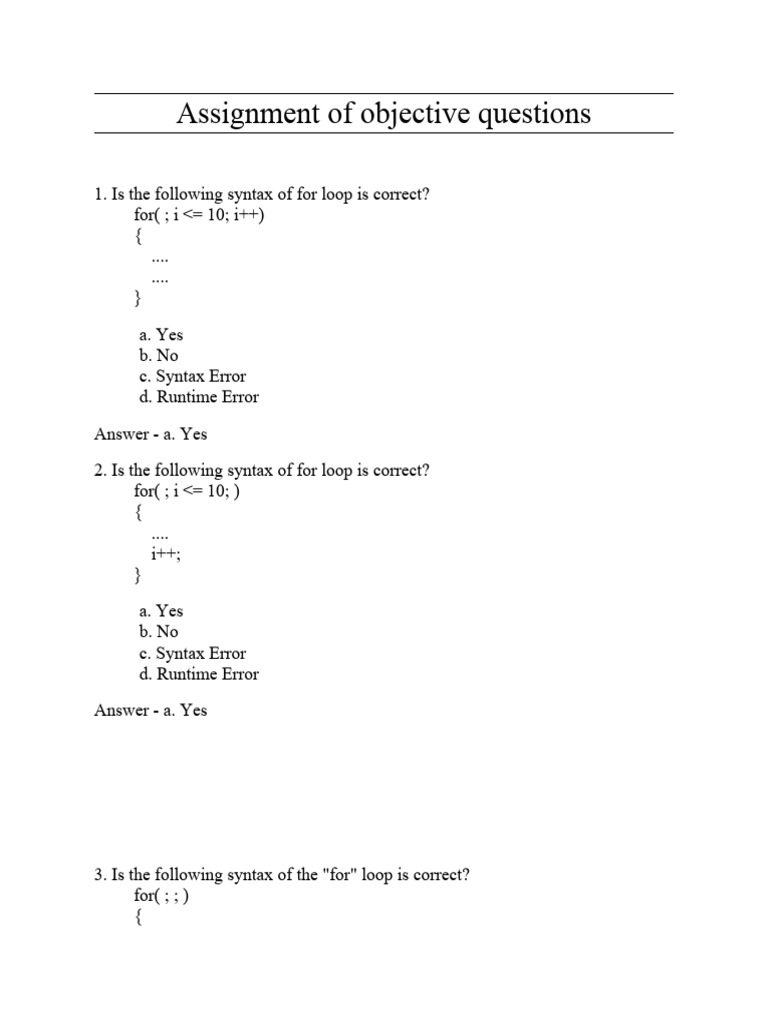 Assignment 16 Forloop Ans Download Free Pdf Computer Programming 5601