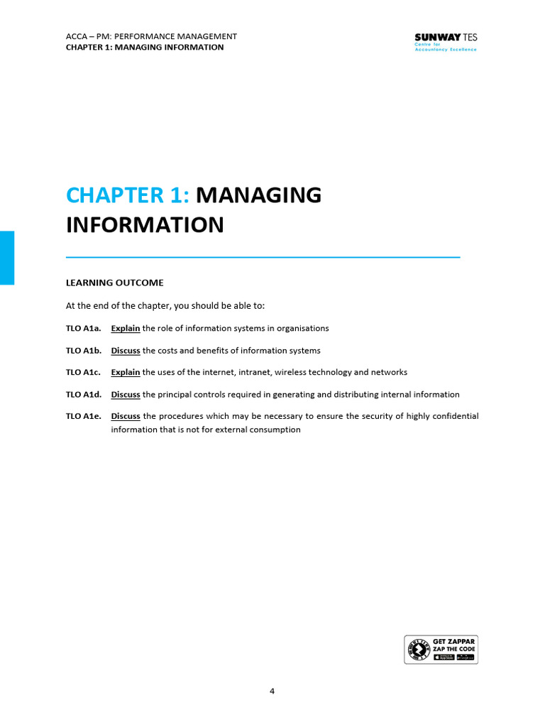 ACCA PM Chapter 1 Study Guide | PDF | Computer Network | Security