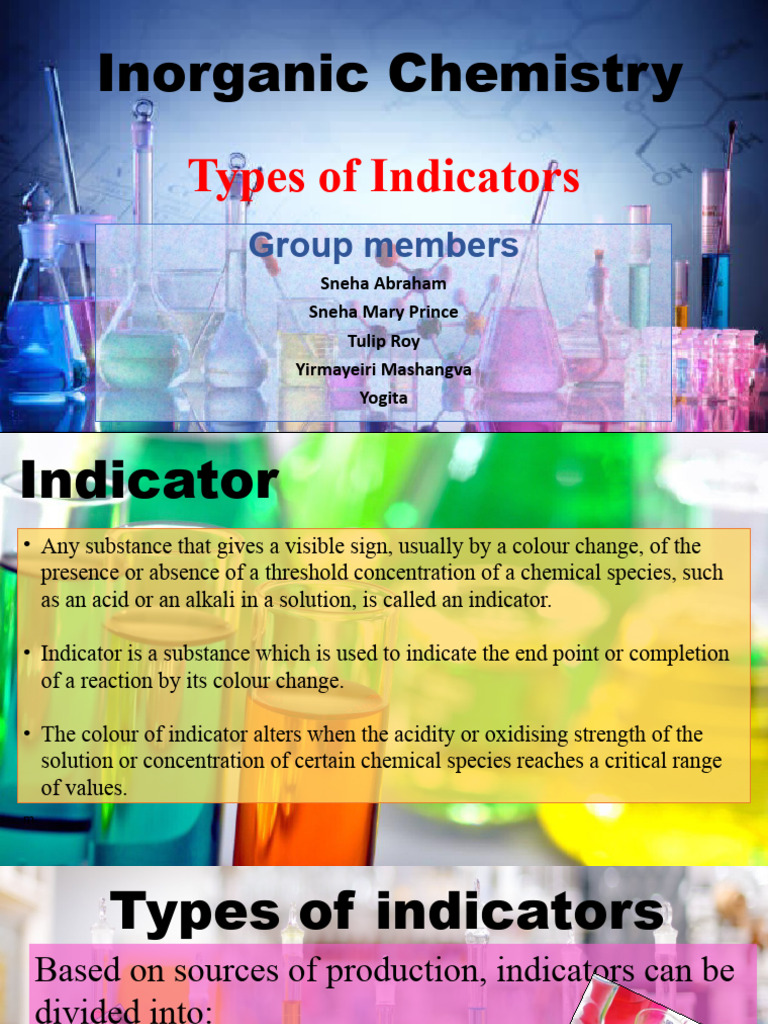 Types of Indicators | PDF | Ph | Acid
