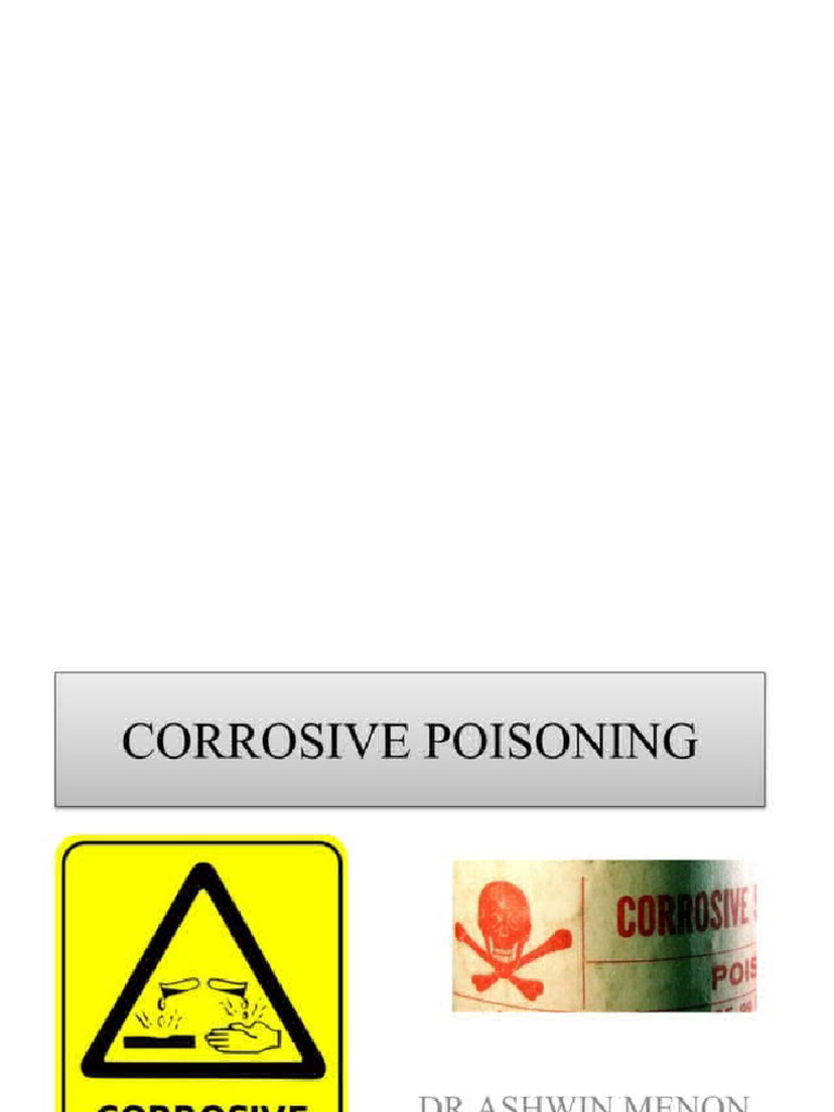 Corrosive Poisoning by Drashwin Menon | PDF