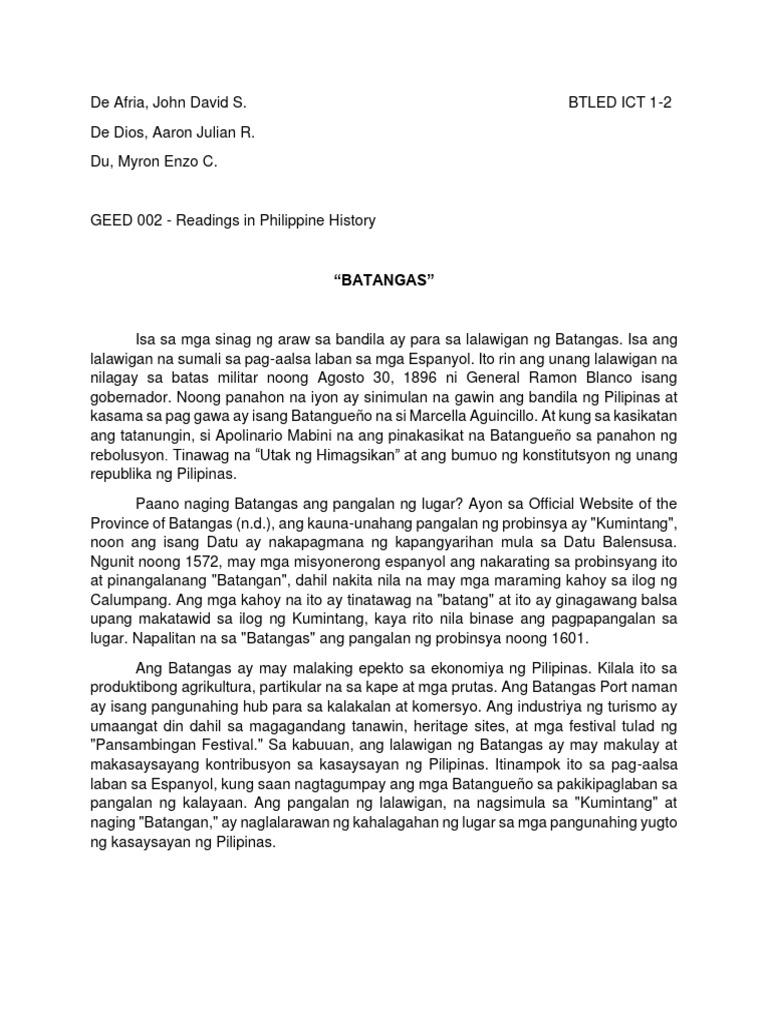BATANGAS | PDF
