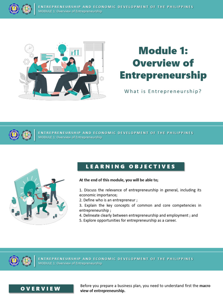 Module 1 Final | Download Free PDF | Entrepreneurship | Employment