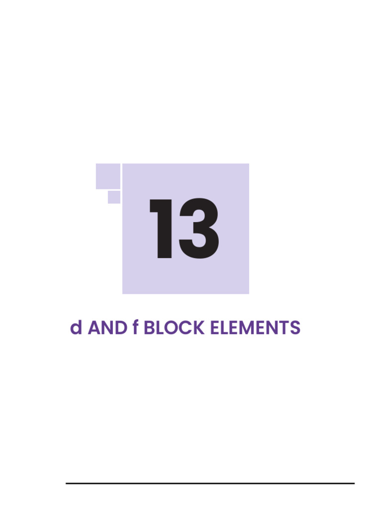 Class-12 Chemistry VEDANTU Chp-d and f Block Elements | PDF ...