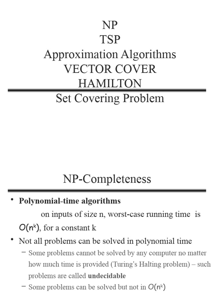 Lecture26 Number Theoretic Algorithmsnpvectcovhamilt Pdf Computational Complexity Theory 