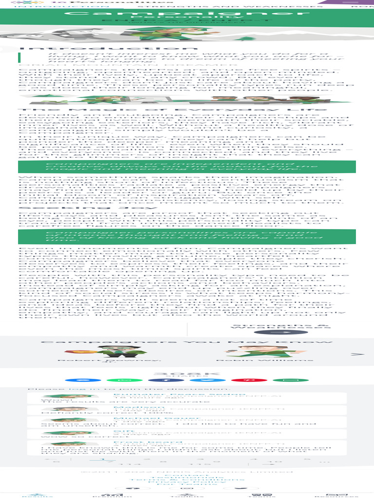 Introduction Campaigner (ENFP) Personality 16 | PDF | Business