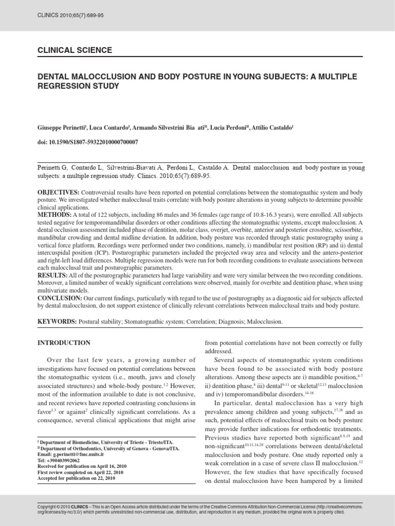 perinetti-2010-dental-malocclusion-and-body-posture-in-young-subjects