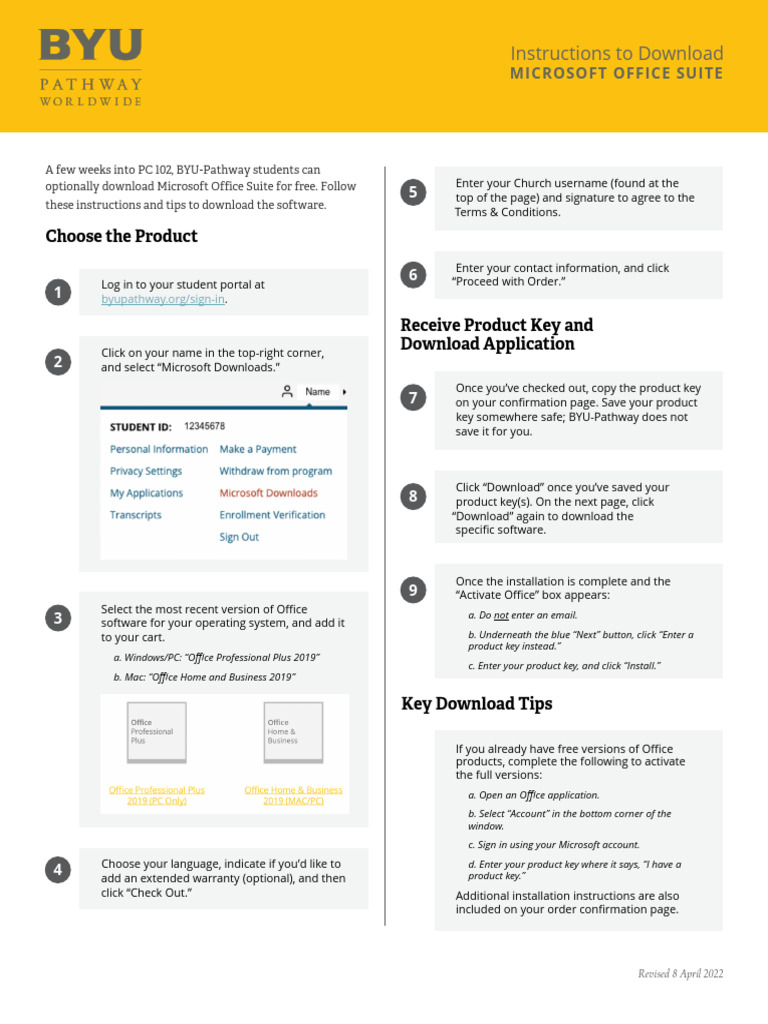 Download Microsoft Office Suite Instructions | PDF | Microsoft Office ...