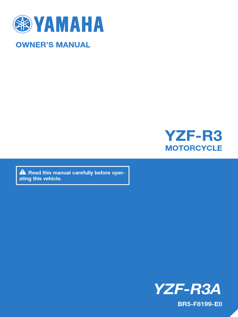 Yamaha YZF-R3 Owner's Manual | Download Free PDF | Anti Lock Braking System | Motorcycle