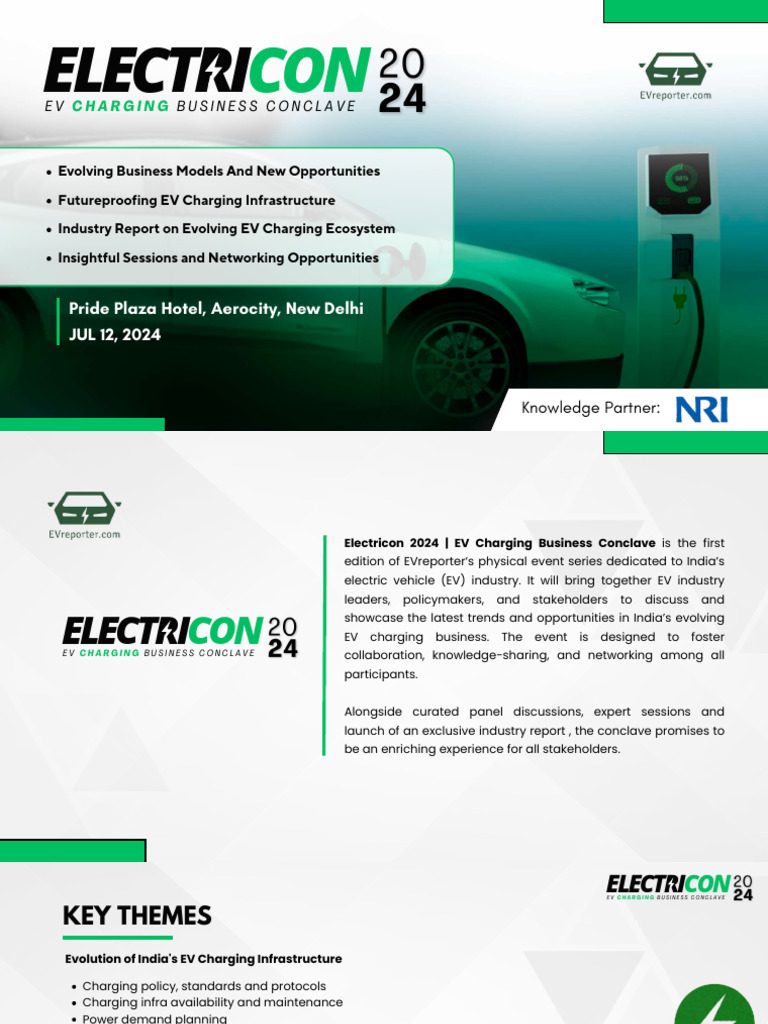 Electricon-2024 Brochure | PDF | Electric Vehicle