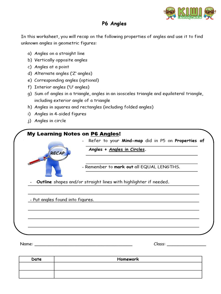 p6 Angles Studentonline | PDF | Triangle | Rectangle