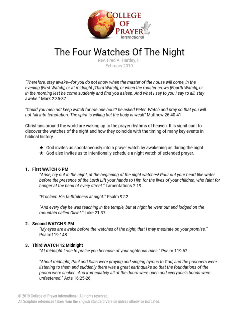 Kingdom - Leadership - Podcast February 2019 The Four Watches of The ...