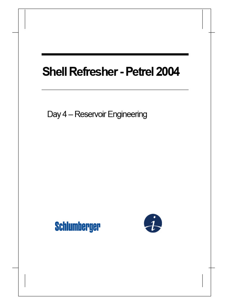 PETREL Shell - Refresher - Day4 | PDF | Petroleum Reservoir ...