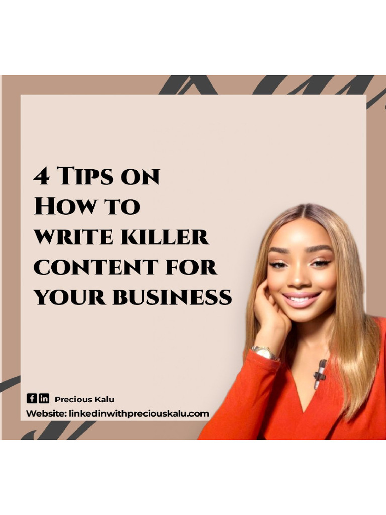How To Write Killer Content For Your Brand - Business | PDF