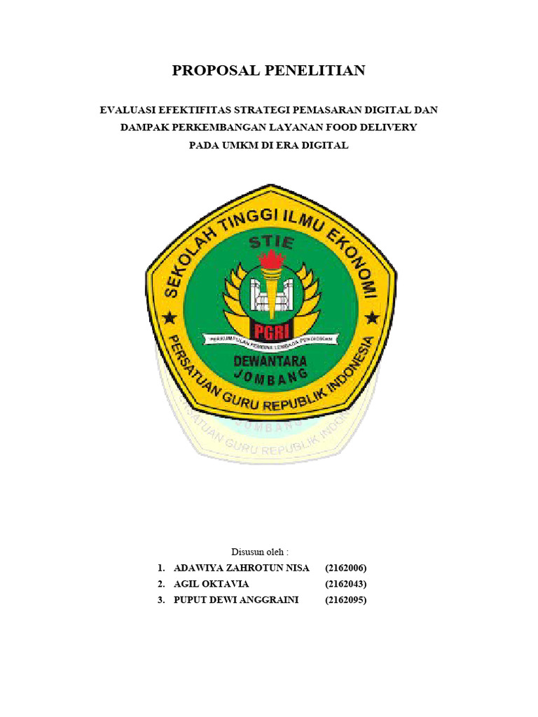 Proposal Penelitian Kelompok | PDF