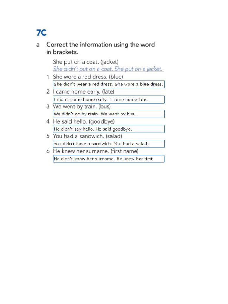 Grammar Bank 7C_exercise A_page 137_Key | PDF