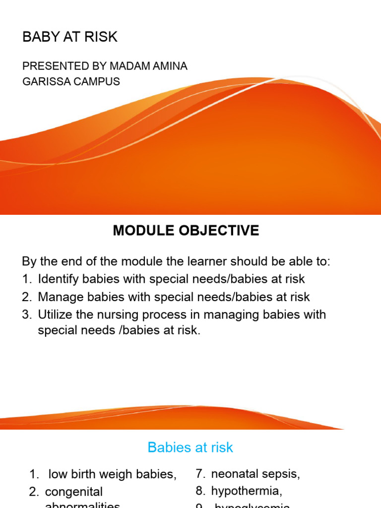 Baby at Risk Final | PDF | Preterm Birth | Low Birth Weight