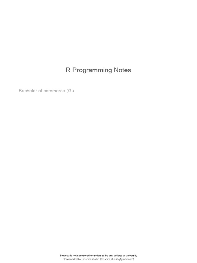 R Programming Notes | PDF | Command Line Interface | Matrix (Mathematics) R Programming Notes | PDF | Command Line Interface | Matrix (Mathematics)