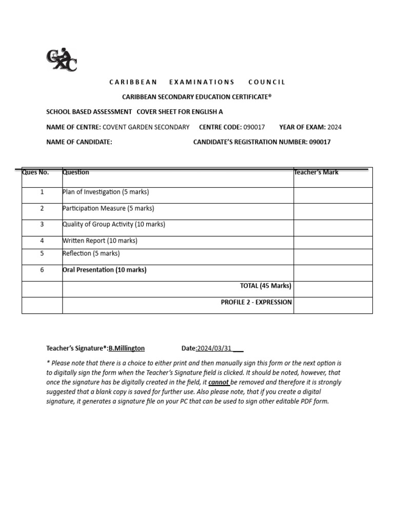 Anastacia McPherson English A S.B.A | PDF Anastacia McPherson English A S.B.A | PDF