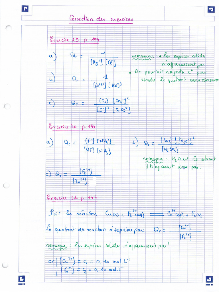 Correction exercices chapitre9 | PDF