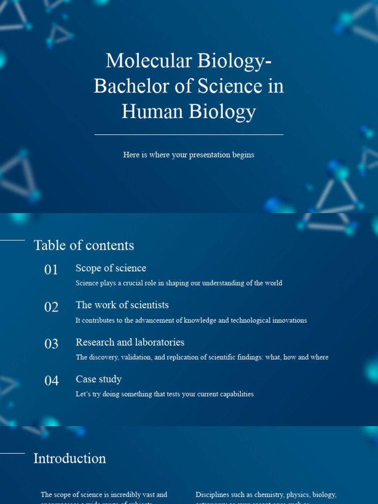 Molecular Biology - Bachelor of Science in Human Biology by Slidesgo ...