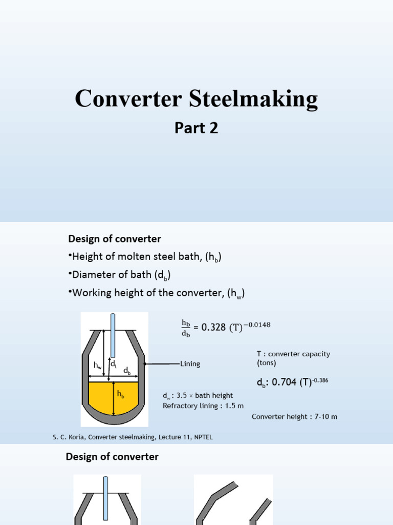 Converter Steelmaking (Part 2) | PDF | Steelmaking | Oxygen