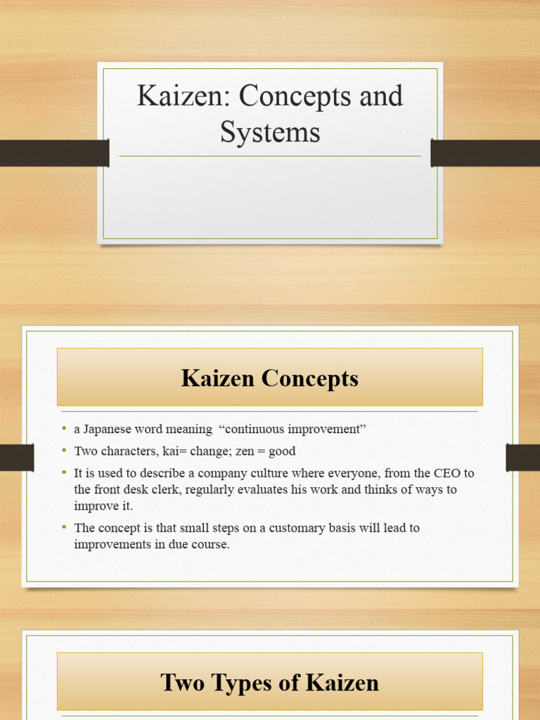Chapter 4 Kaizen Concepts and Systems | PDF | Lean Manufacturing | Business Process