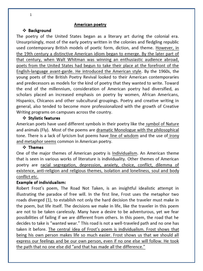 American Poems | PDF | Poetry | American Poetry