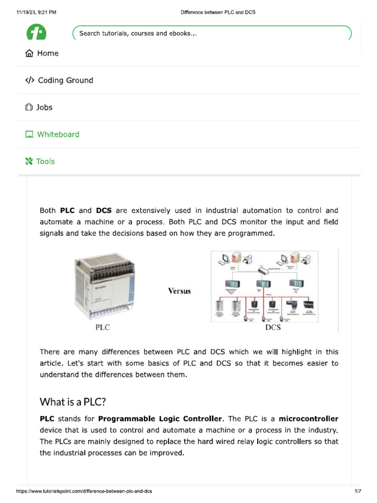 Difference Between PLC and DCS | PDF