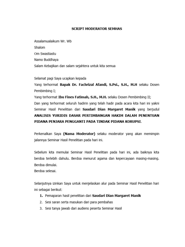 Script Moderator | PDF