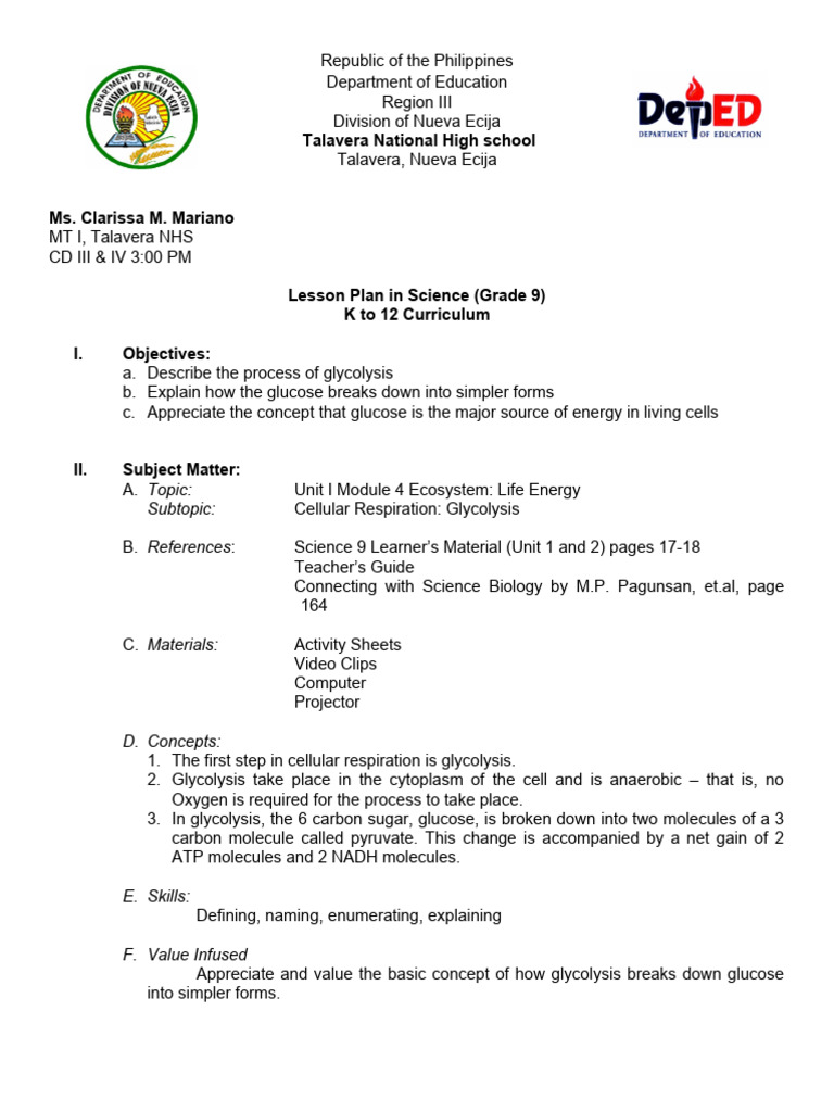 LP-science-9. (1) | PDF | Cellular Respiration | Glycolysis