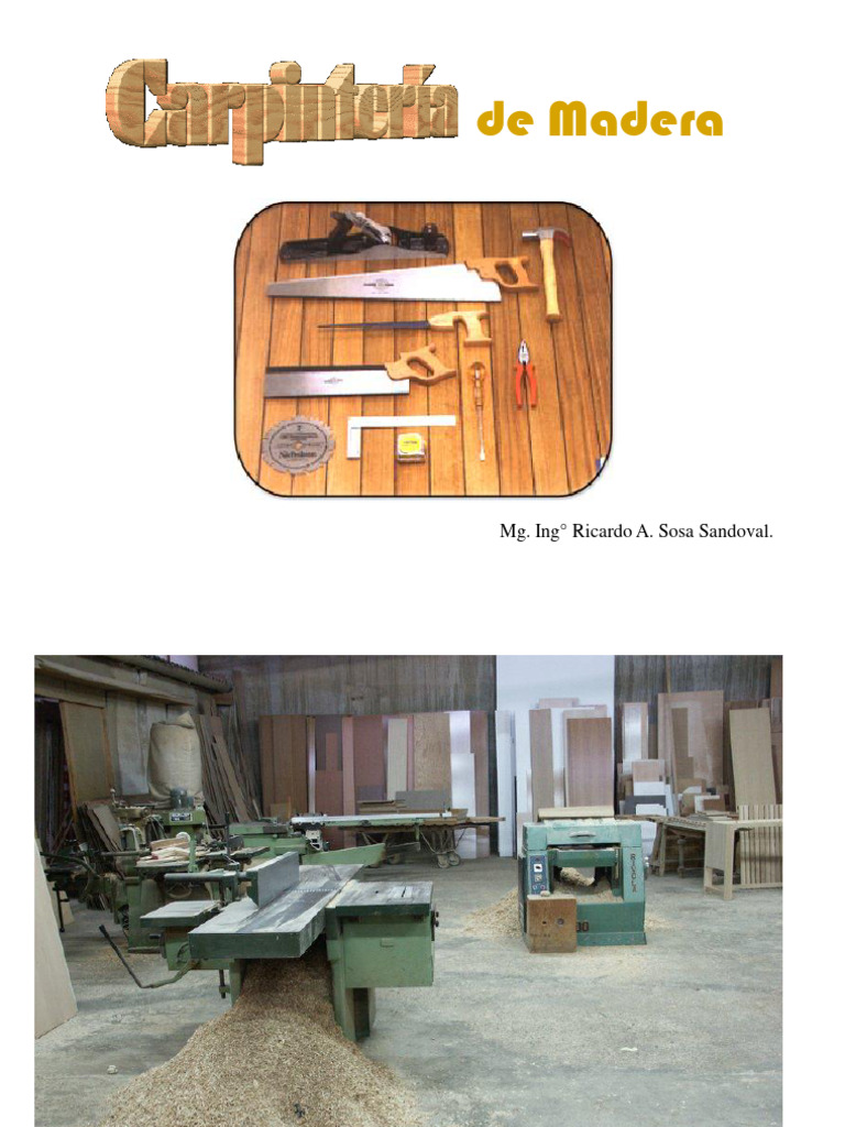 Taller de Carpintería: Maquinaria y Técnicas | PDF | Carpintería ...