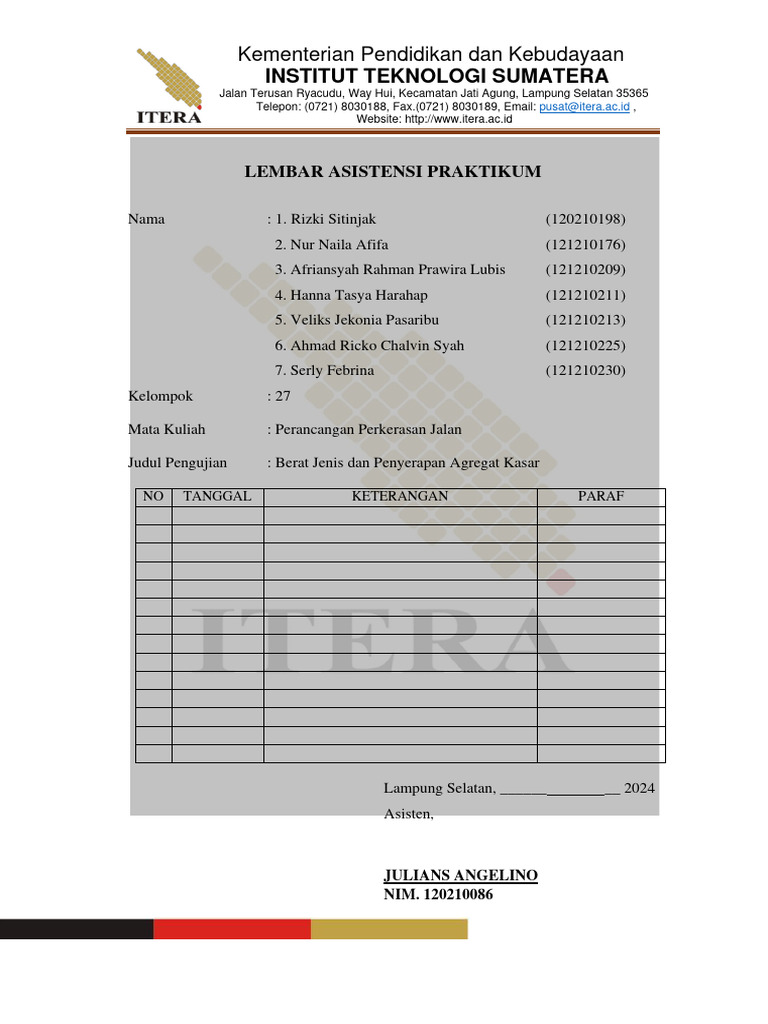 Lembar Asis Modul 1-13 | PDF
