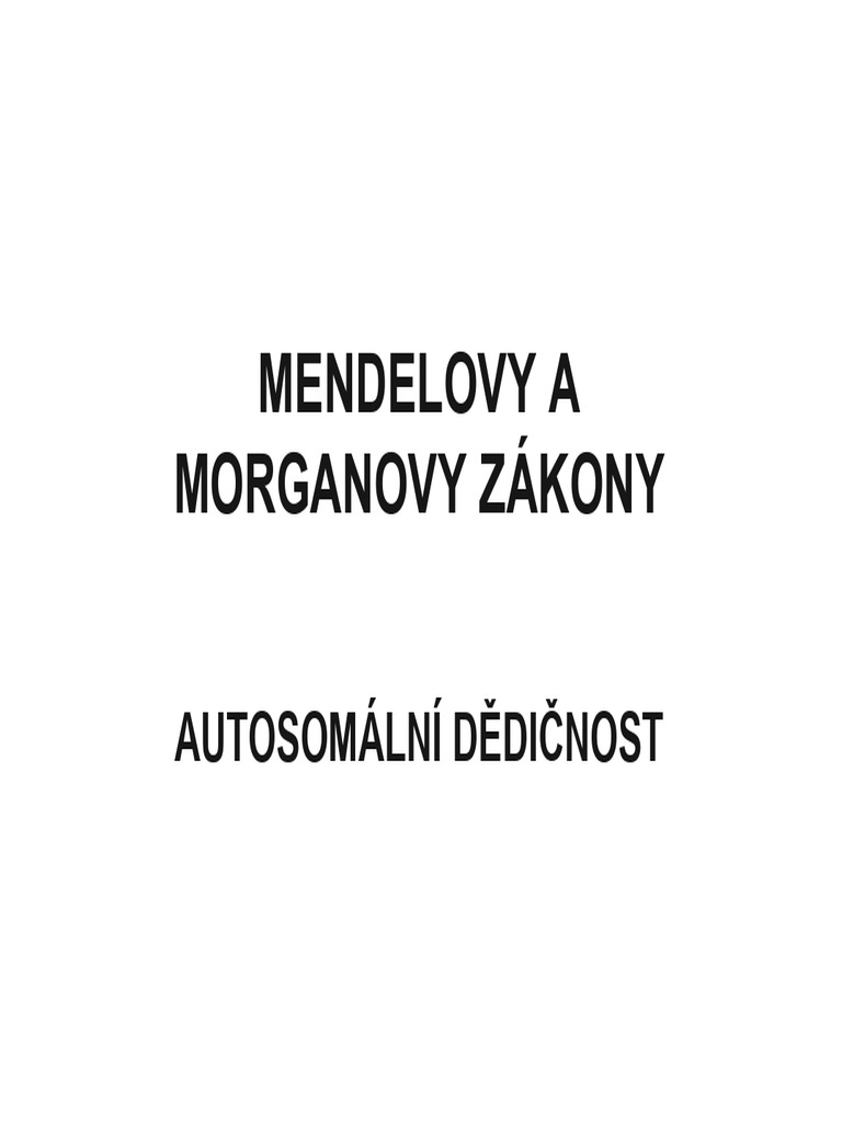 k06čb Gen Pojmy+autos Děd+mendel Morgan | PDF