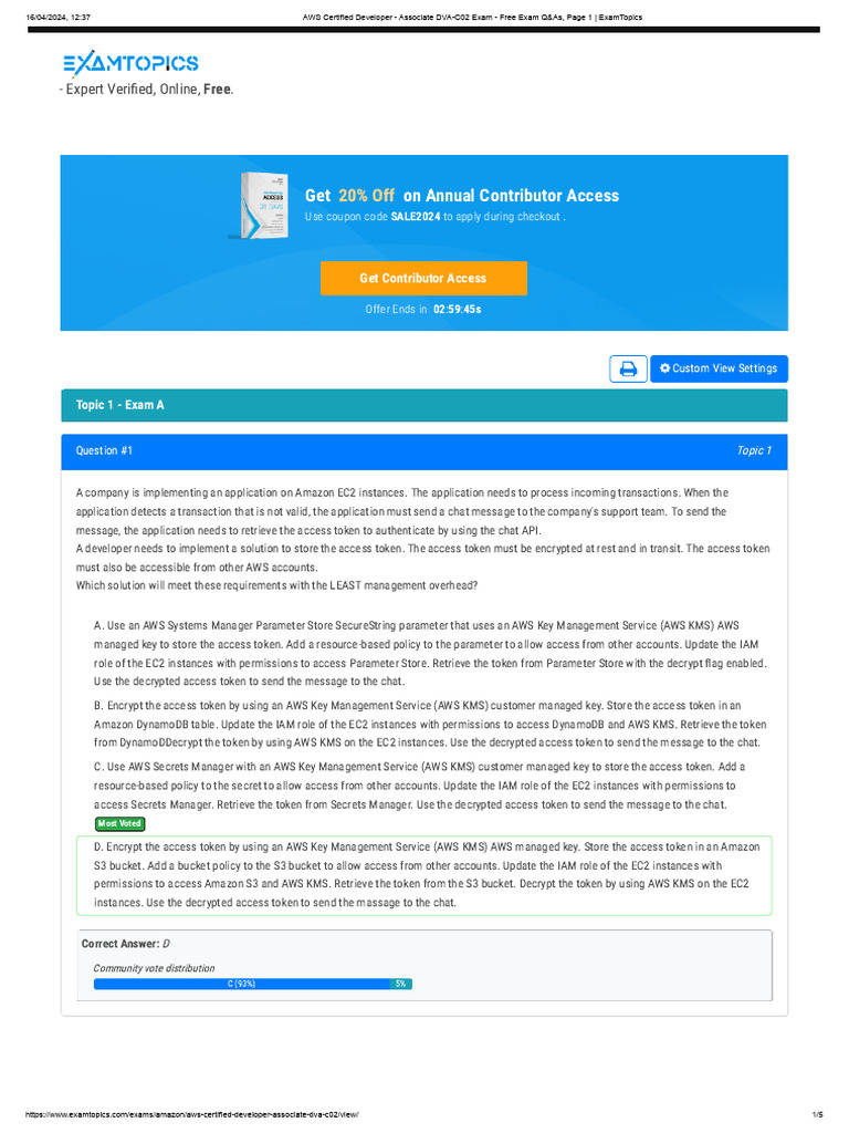 AWS - Certified Developer - Associate DVA-C02 - Lat45 | PDF | Amazon Web Services | Software ...