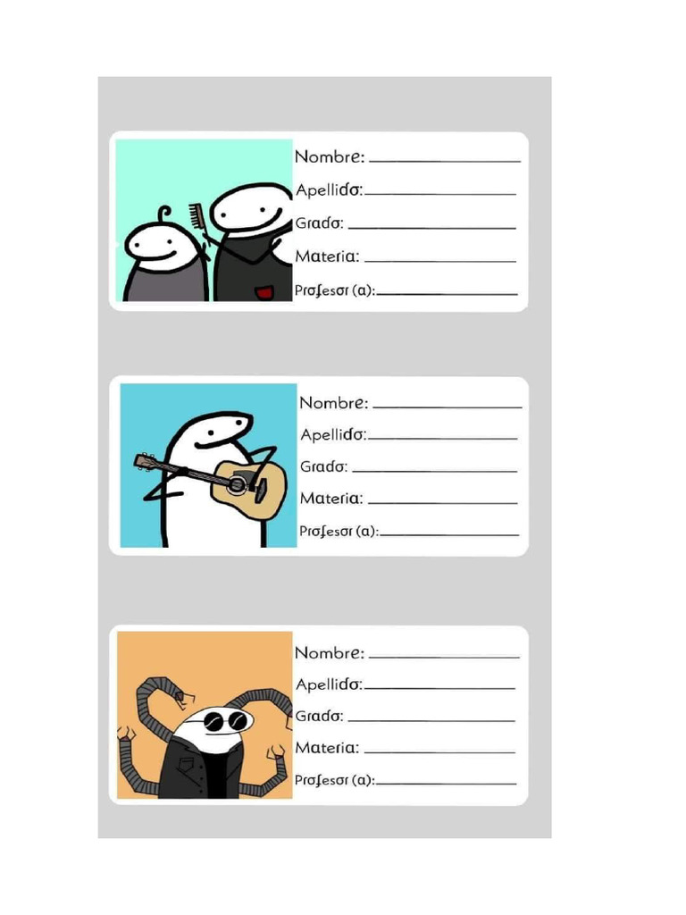 Flork, Sticker para Recortar | PDF