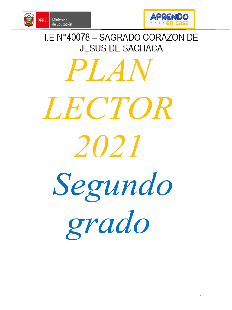 Plan Lector 2021 | PDF | Maestros | Cognición