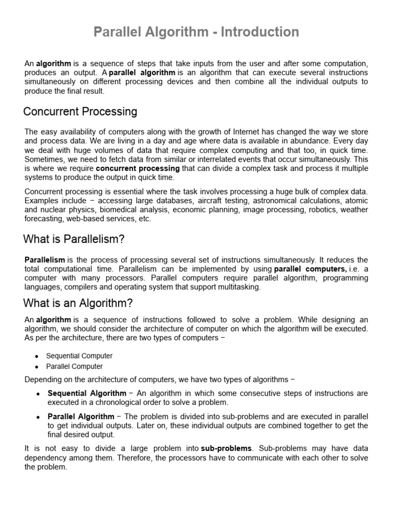 Parallel Algorithms Complete Notes Pdf Dynamic Programming Parallel Computing 4730