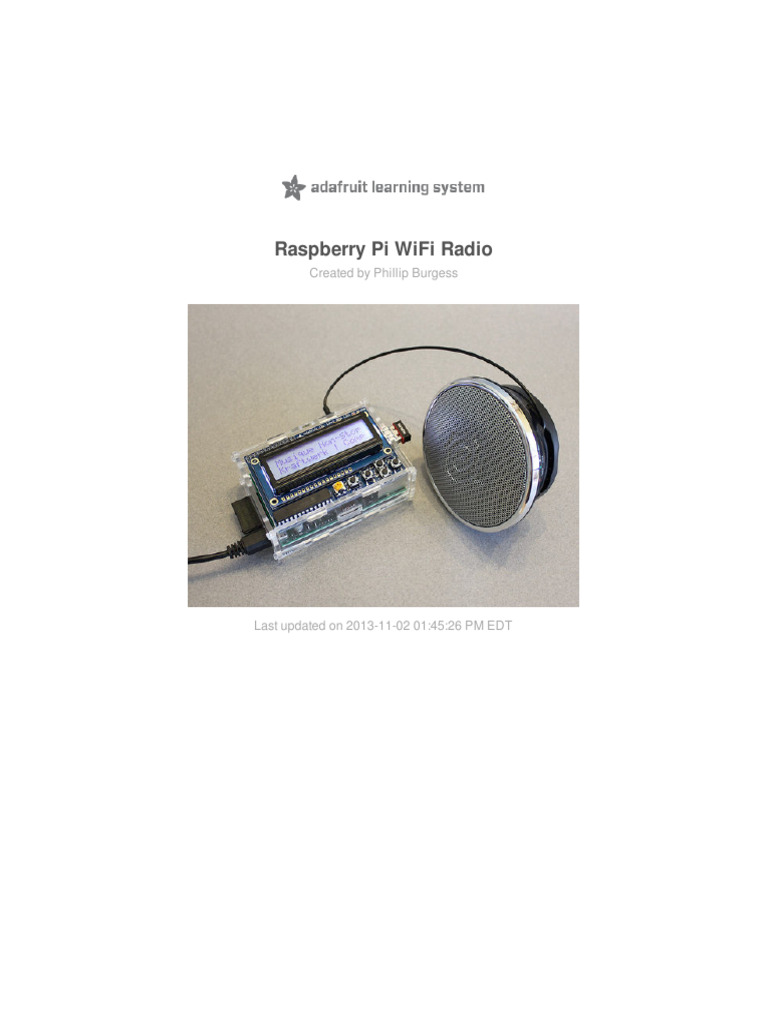 Pi Wifi Radio | PDF | Raspberry Pi | Wi Fi