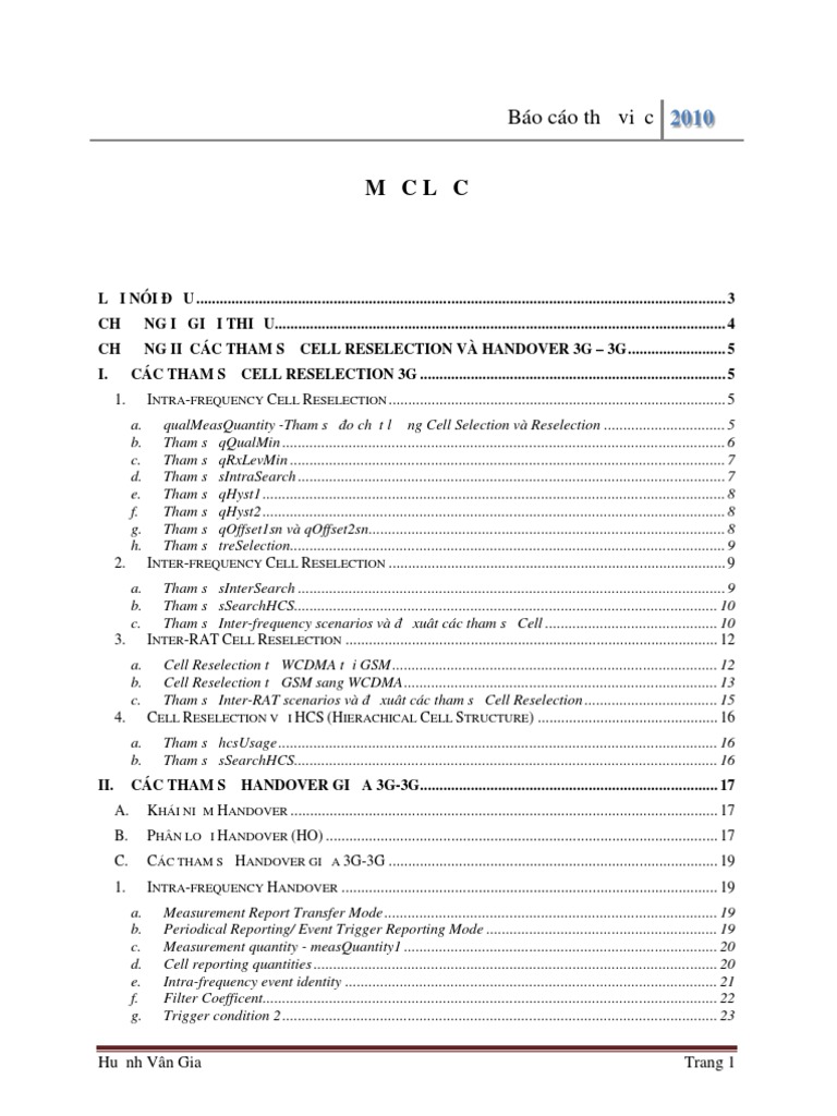 Tham So 3g Ericsson | PDF