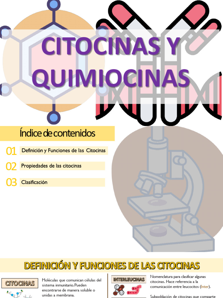 Citocinas y Quimiocinas: Funciones y Tipos | PDF | Citocina | Quimiocina