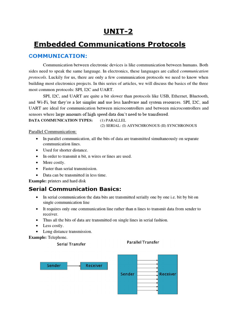 Embedded Systems Communication Protocols | Download Free PDF | Usb | Duplex (Telecommunications)