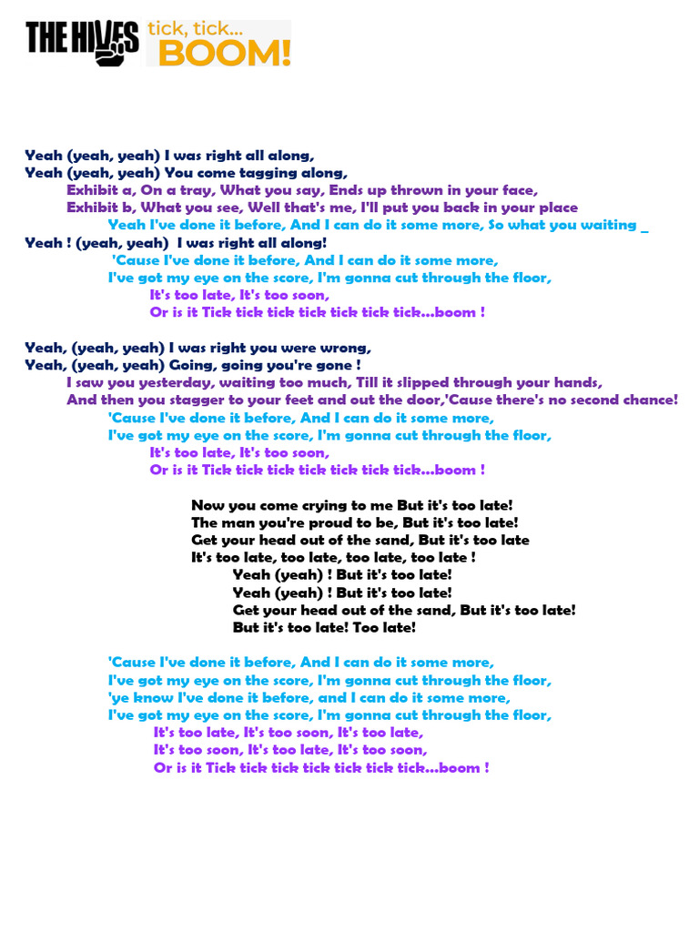 Hives Tick Tick Tick | PDF