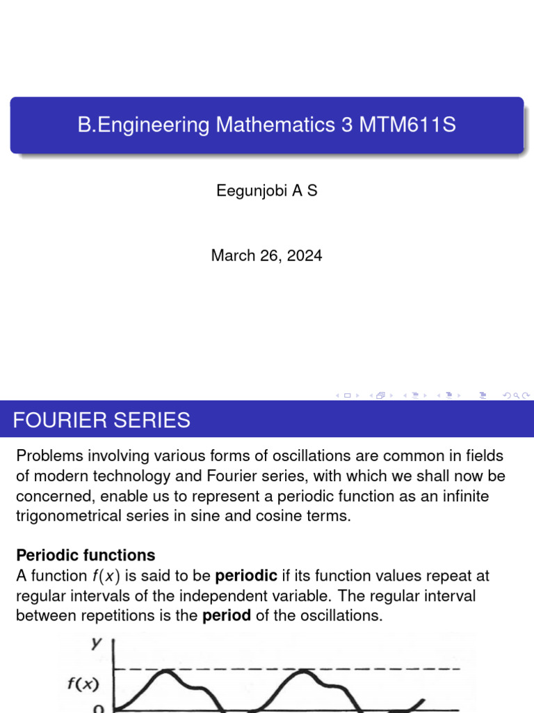 Fourier Series | PDF | Function (Mathematics) | Fourier Series Fourier Series | PDF | Function (Mathematics) | Fourier Series