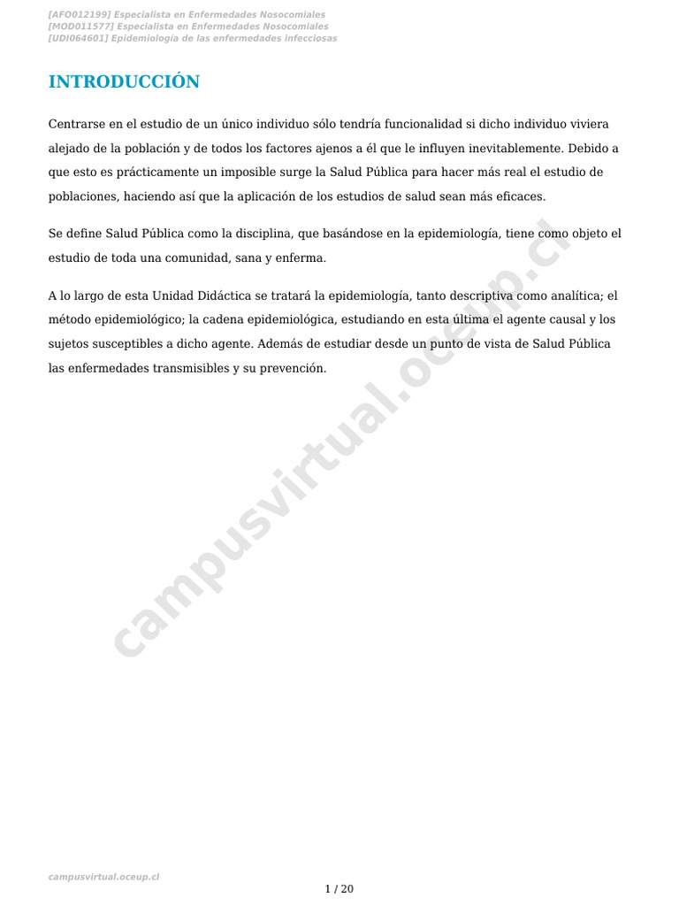 Epidemiolog A de Las Enfermedades Infecciosas | PDF | Infección | Epidemiología