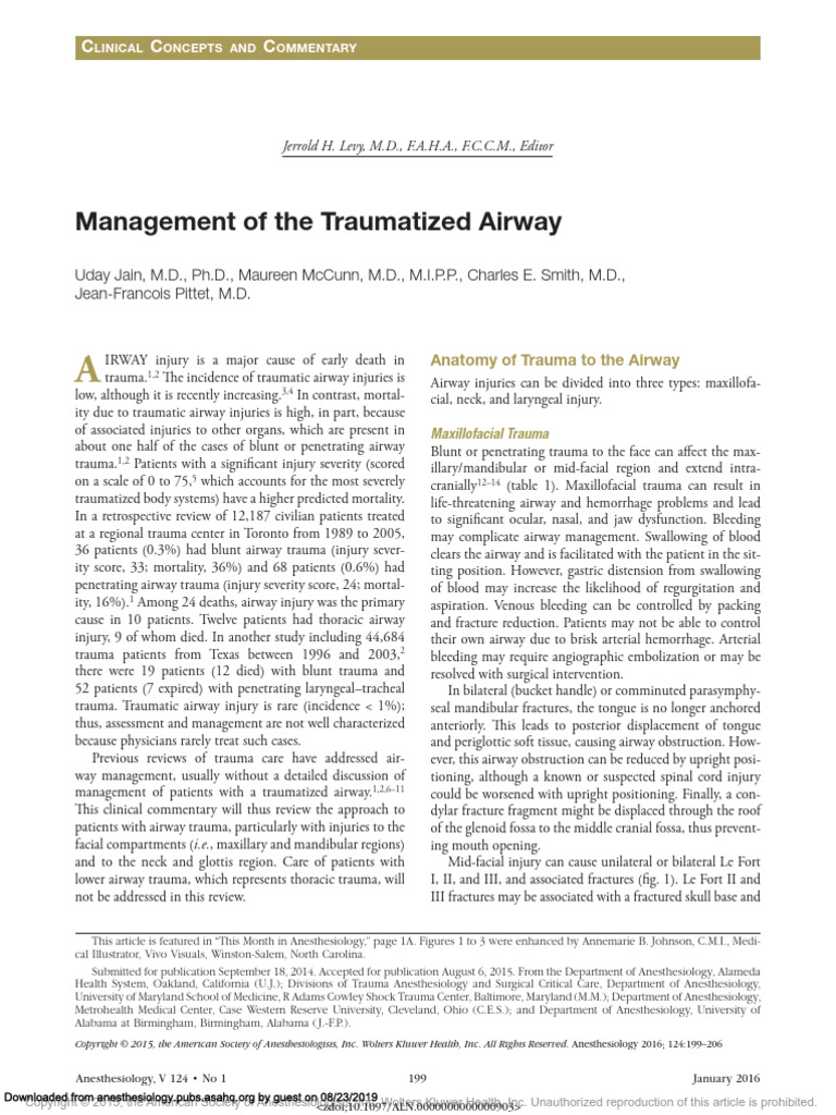 Traumatized Airway | PDF | Human Head And Neck | Anatomy