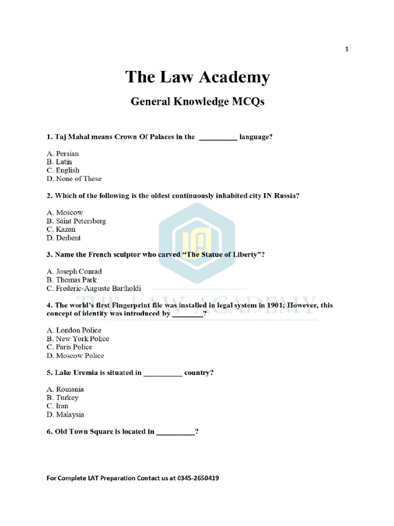 General Knowledge 1 | PDF