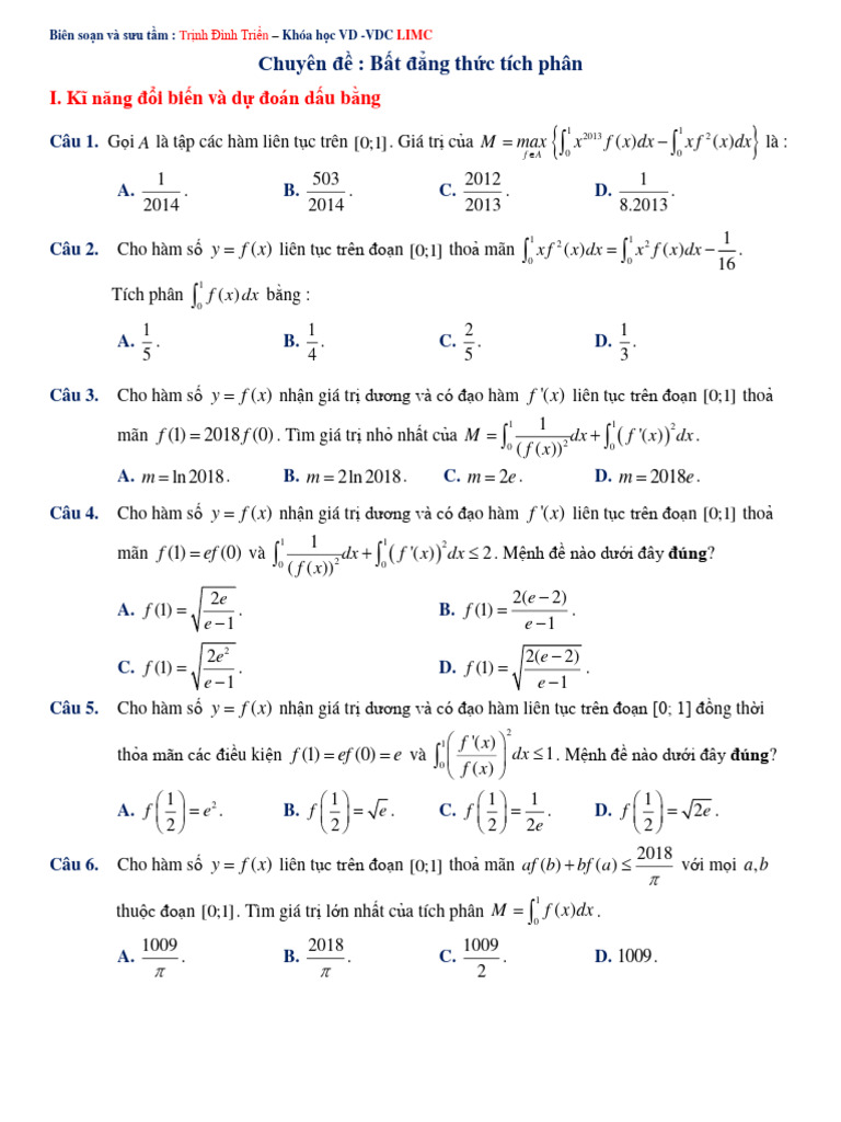 Bat Dang Thuc Tich Phan | PDF